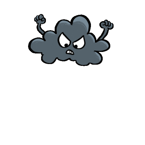 Angry Cloud & Lightning Doodle - Custom Doodle for Google