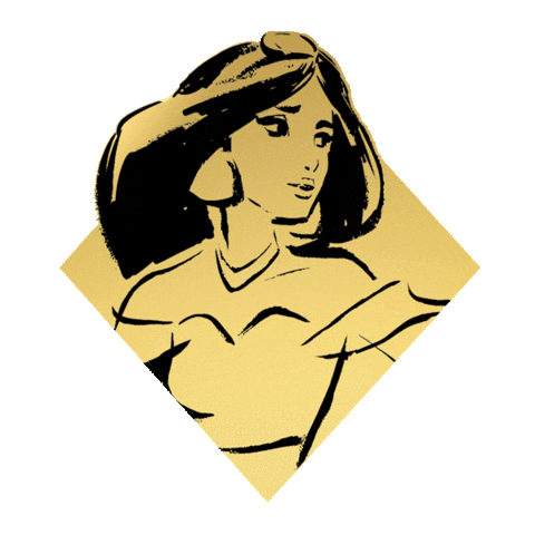 Disney Jasmine Salute Gold Doodle - Custom Doodle for Google