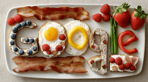 Google Breakfast Doodle - Custom Doodle for Google