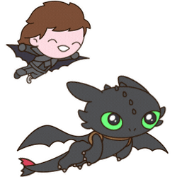 HTTYD Cute Hiccup & Toothless Doodle - Custom Doodle for Google