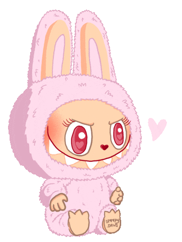 Pink Lovely Labubu Doodle - Custom Doodle for Google