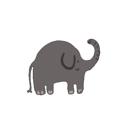 Small Cute Elephant Doodle - Custom Doodle for Google