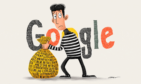 Thief Cartoon Google Doodle - Custom Doodle for Google