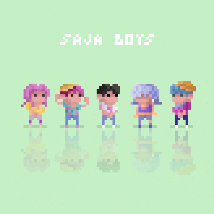 Kpop Demon Hunters Saja Boys Pixel Doodle - Custom Doodle for Google